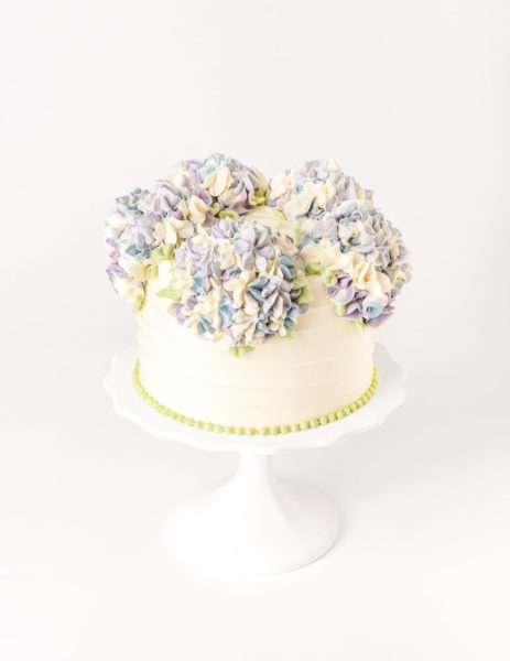 Buttercream Hydrangea Cake - Bobbette & Belle